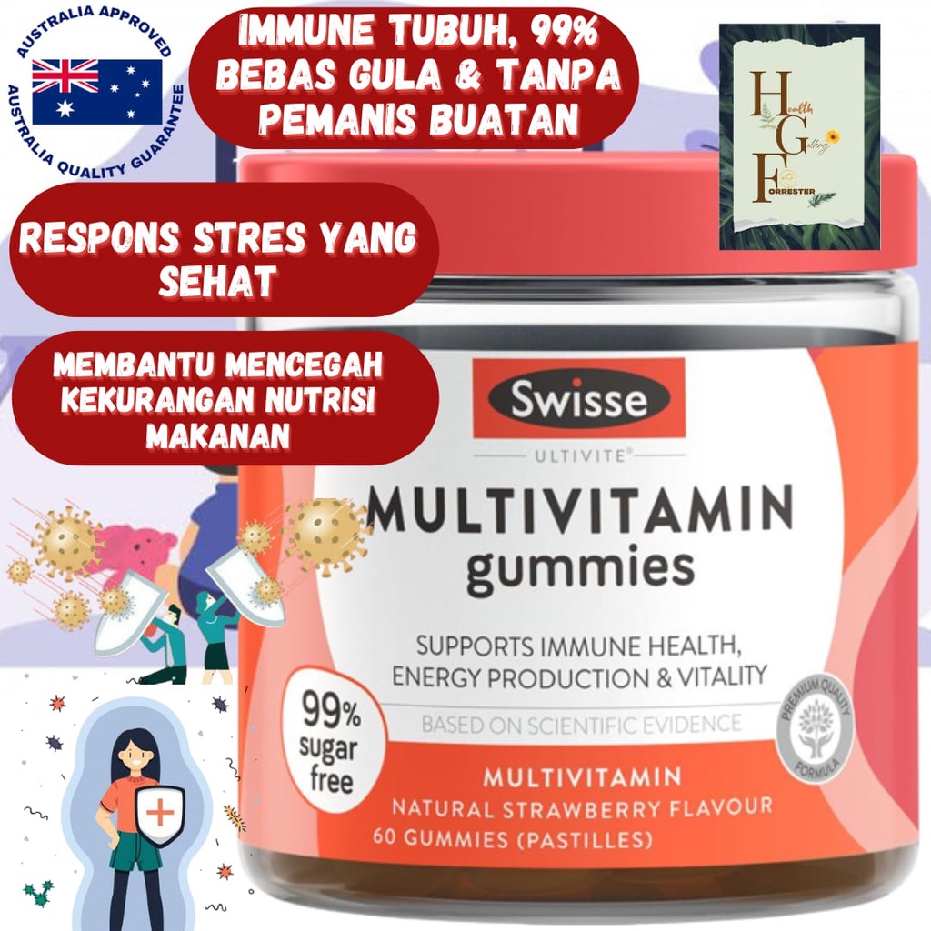 Jual Swisse Multivitamin Gummies 60 Pack | Shopee Indonesia