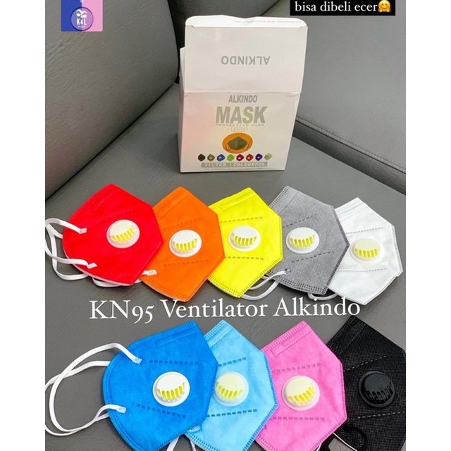 Jual MASKER KN95 VENTILATOR ALKINDO (isi 10pcs) | Shopee Indonesia