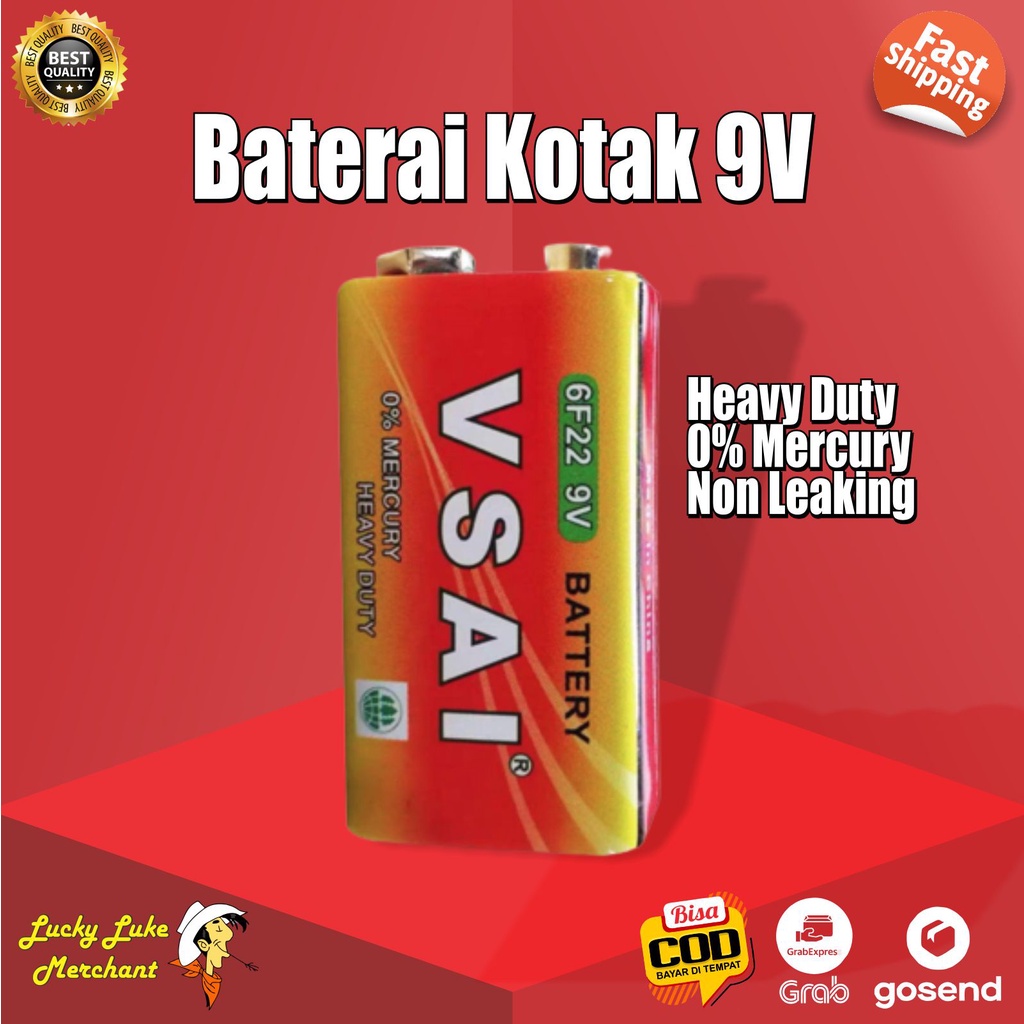 Jual Baterai 9V kotak 9 Volt Square Alkaline Battery Batu Batre 6LR61 ...