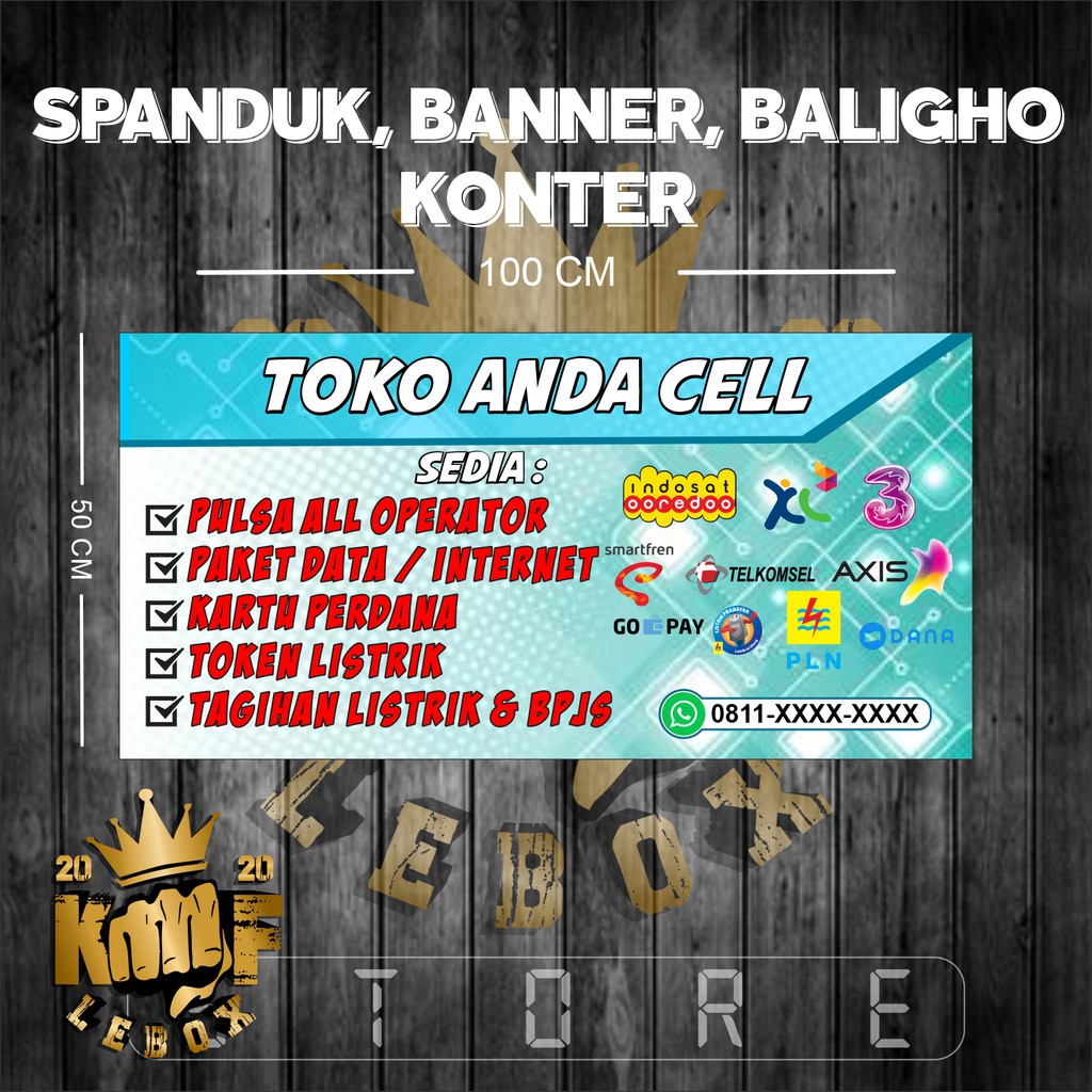 Jual CETAK BANNER SPANDUK UKURAN 100 X 50 CM | Shopee Indonesia