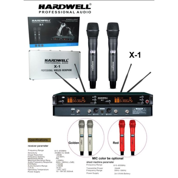 Jual Mic Wireless HARDWELL X-1 ORIGINAL Microphone Indonesia|Shopee ...