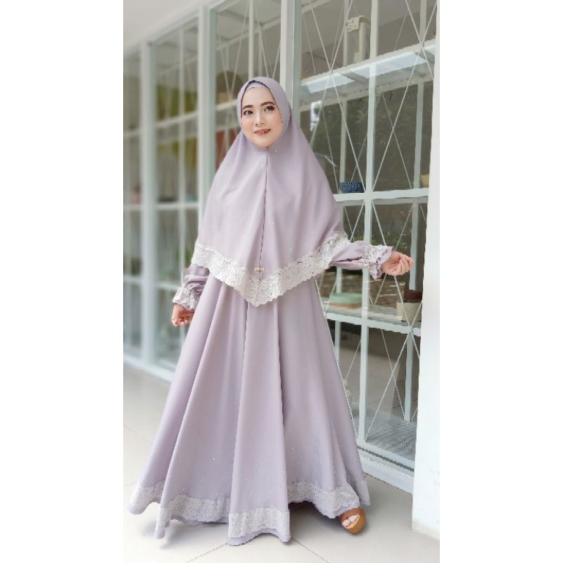 Jual Najwa Set (Gamis + Khimar) | Shopee Indonesia