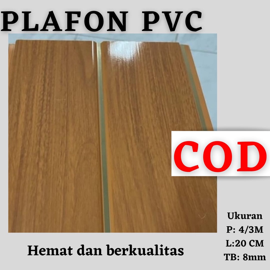 Jual PLAFON PVC HARGA PERLEMBAR Panjang 4m lebar 20 cm plafon rumah ...