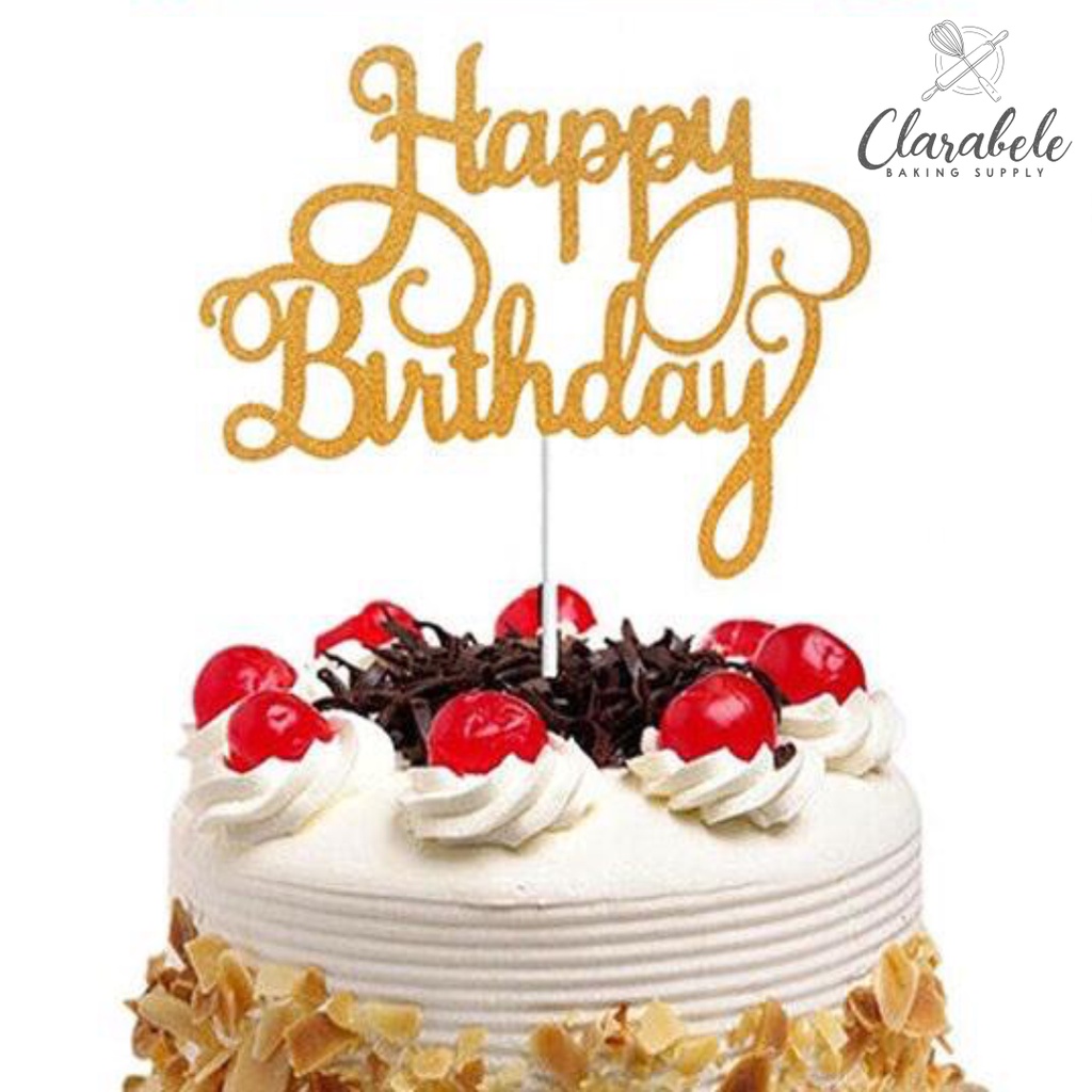 Jual Cake Topper Kertas HBD Glitter | Shopee Indonesia