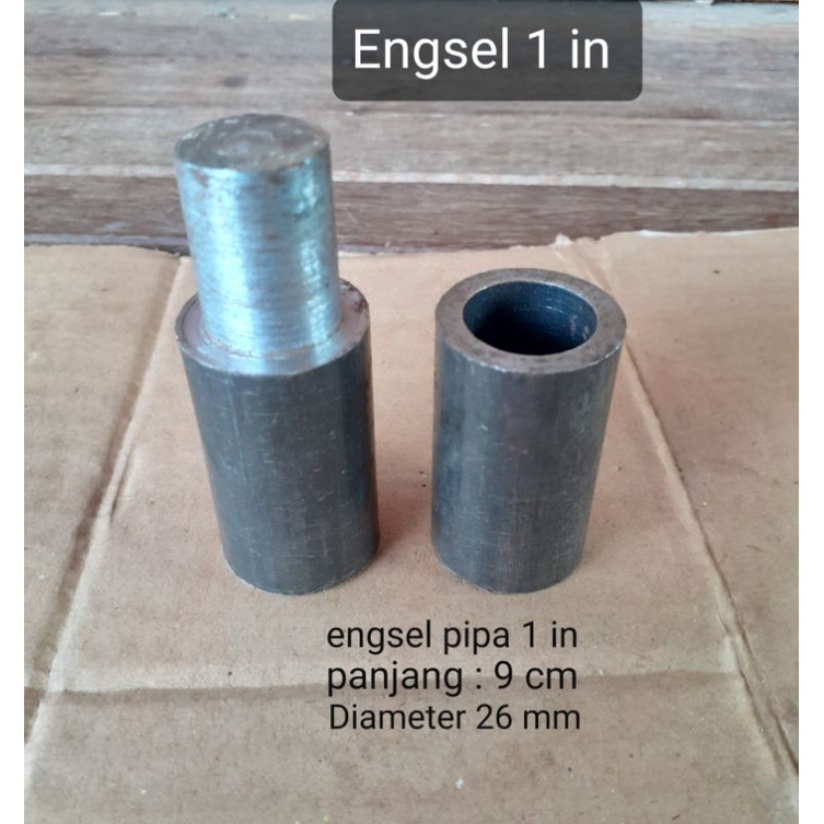 Jual Engsel pintu pagar 1 inc panjang 9 cm diameter 26 mm bahan pipa ...