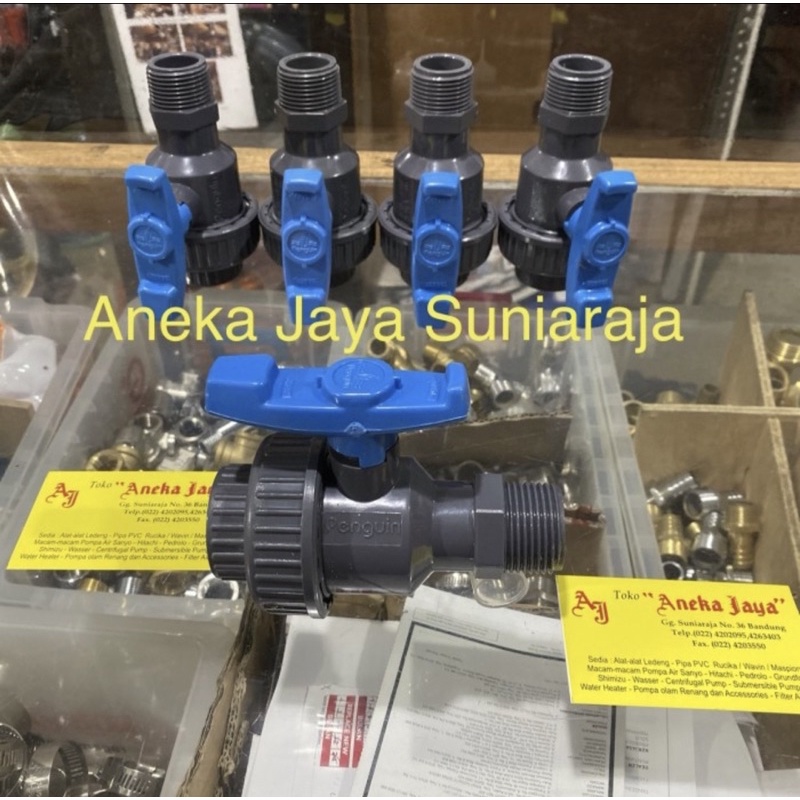 Jual Ball valve Penguin 1 Inch Water moor penguin 1 inch stop kran ...