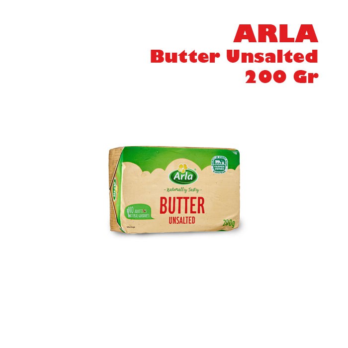 Jual ARLA Butter Unsalted 200 Gr - NEW PRODUCT | Shopee Indonesia
