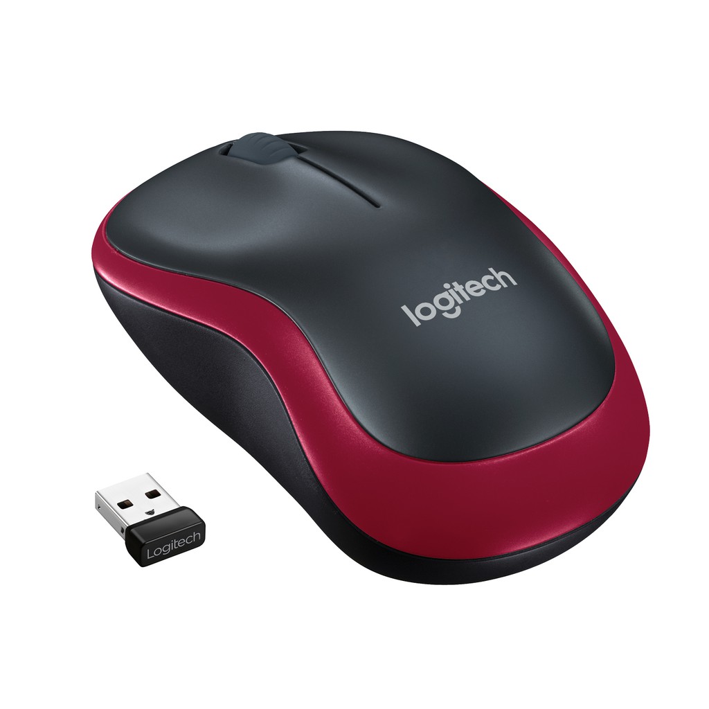 Jual Logitech Wireless Mouse M185 Red Optical - Mouse Wireless M 185 ...