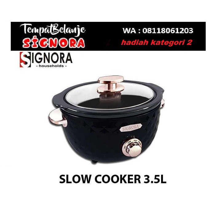Signora SLow Cooker Mini 3,5 Liter | Shopee Indonesia