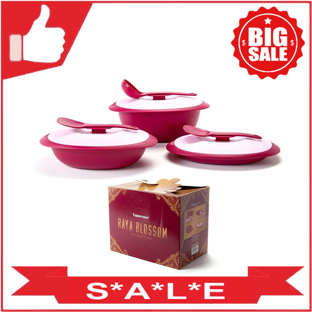 Jual Tupperware Raya Blossom Collection 3pcs paket hemat | Shopee Indonesia