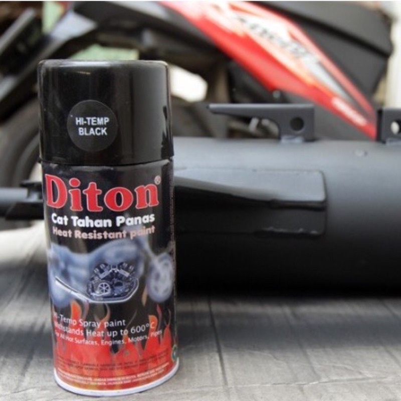 Jual Cat motor diton premium hi temp black 300cc / PIlox Pylox Cat Semprot Diton Hi-Temp Black ...