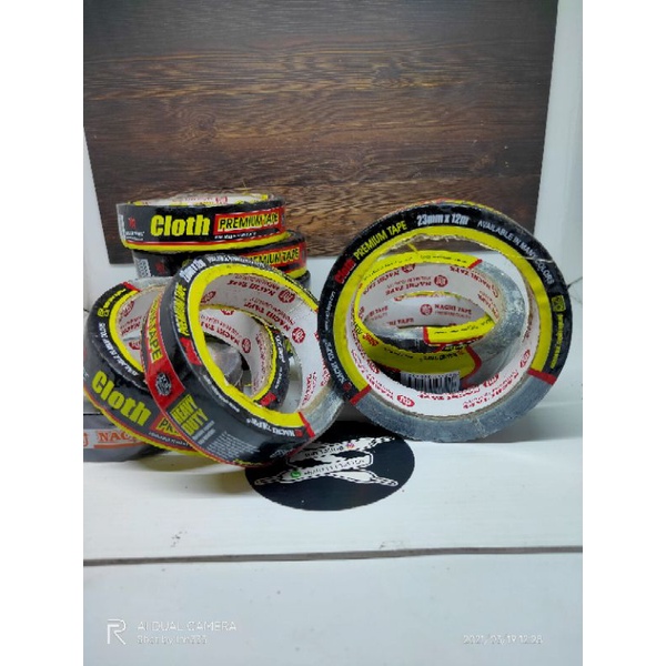 Jual Lakban Kain/jilid Hitam / Isolasi Tape cloth NACHI 1 inch x 12 ...