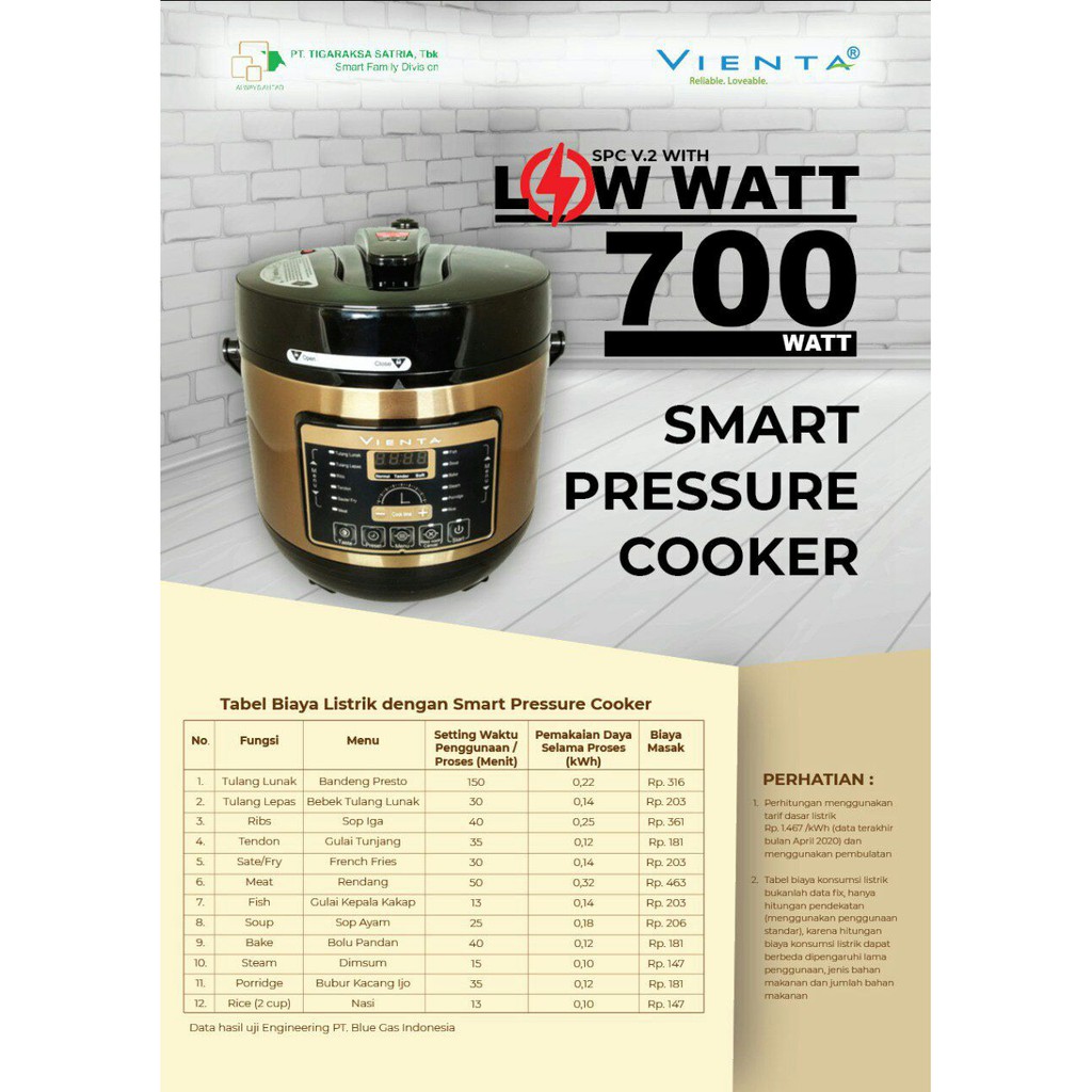 Jual ALAT PRESTO SMART PRESSURE COOKER VIENTA | Shopee Indonesia