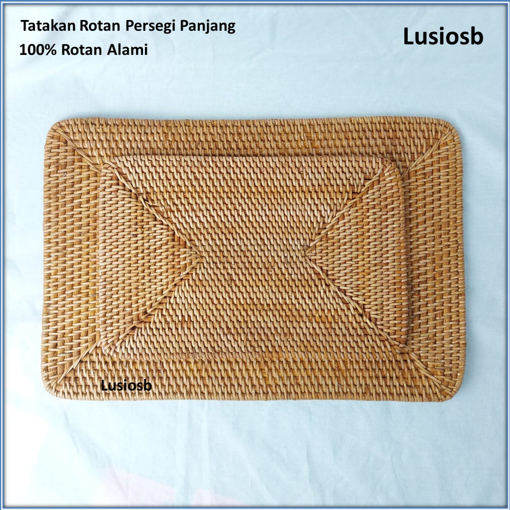 Jual LusioSB Tatakan Piring Rotan Persegi Panjang 2 Ukuran / Rattan ...