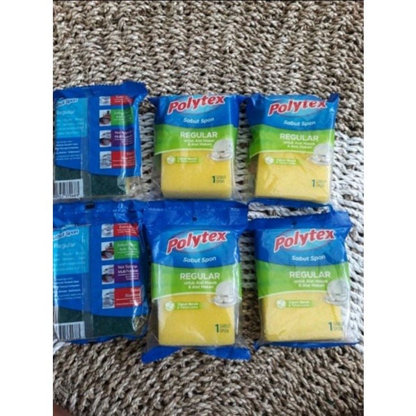 Jual POLYTEX SPONS/ SPONS CUCI PIRING/ SPONS POLYTEX | Shopee Indonesia