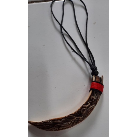 Jual KALUNG TARING BABI UKIR MOTIF BURUNG RANGKONG | Shopee Indonesia