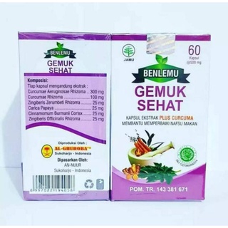 Jual BENLEMU GEMUK SEHAT 60 KAPSUL PLUS CURCUMA | Shopee Indonesia