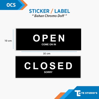 Jual Stiker Buka Tutup Sticker Open Closed Rambu Tanda Sign Wall Sign ...