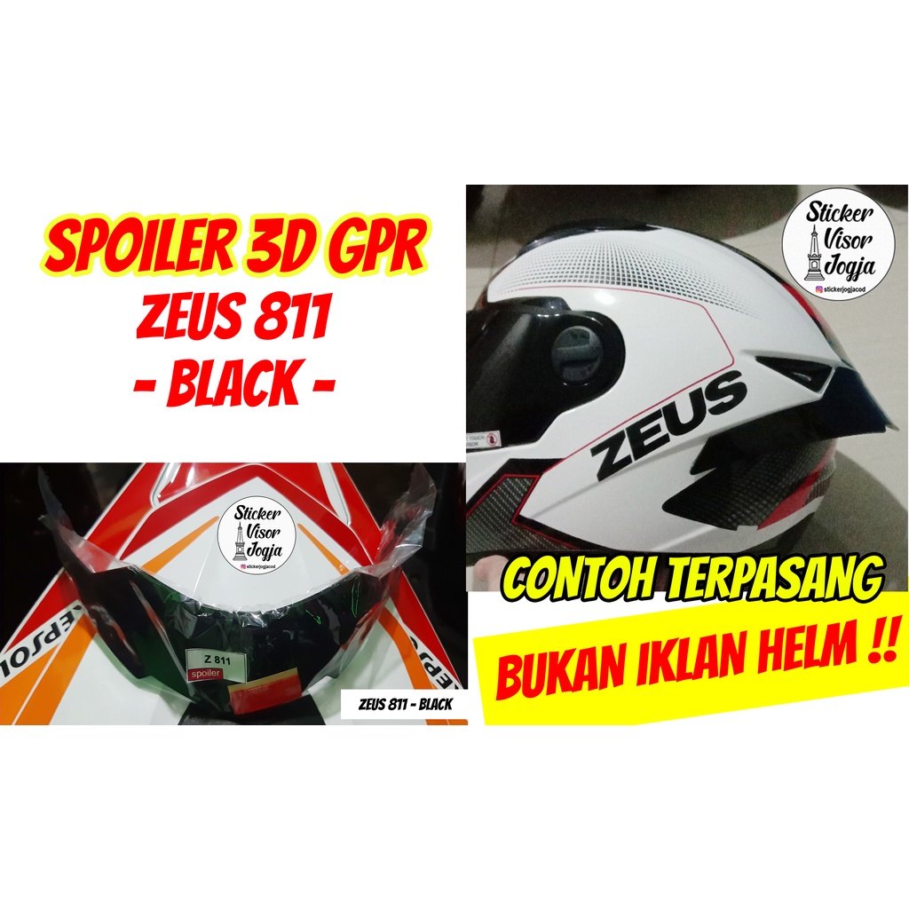 Jual Spoiler 3D ZEUS 811 Black/ Hitam | Shopee Indonesia
