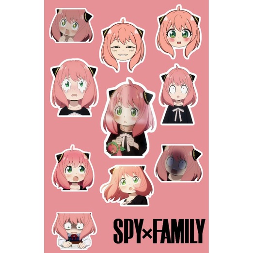 Jual (COD) sticker SPY X FAMILY anime anya chibi aesthetic | Shopee ...