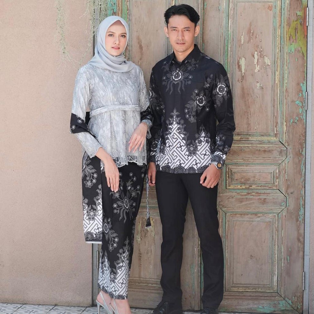 Jual Zola_Batik Batik Couple Kebaya Brokat Tile Motif Azzura Mika ...