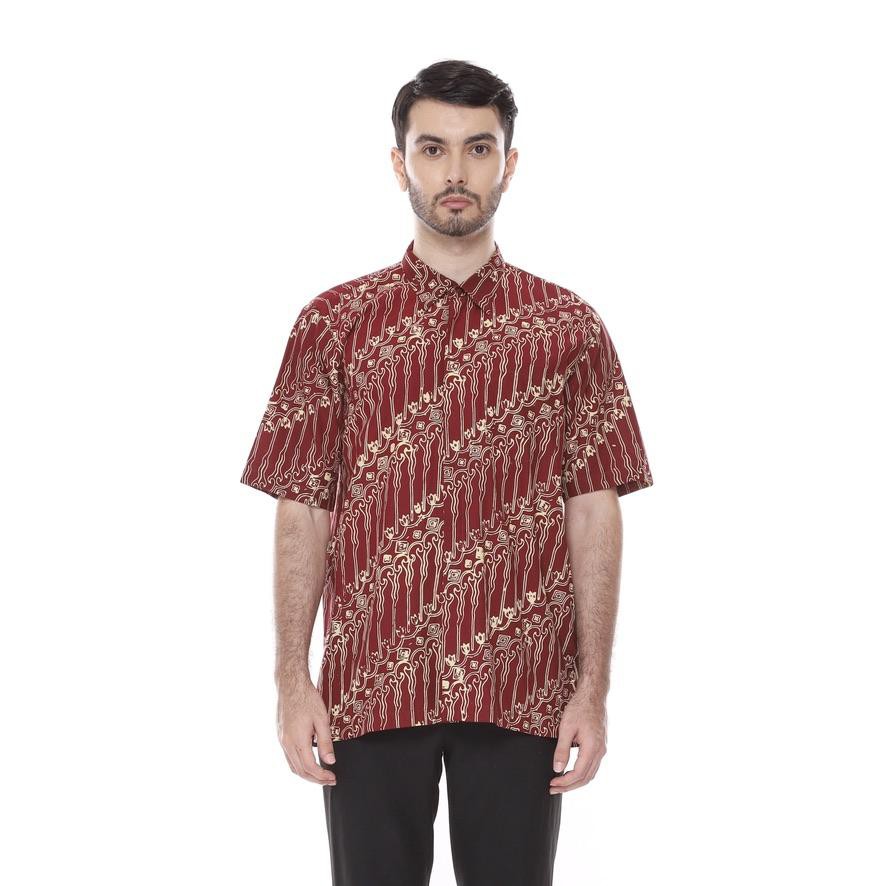 Jual Batik - Asoka Shirt parang (merah jambu) Indonesia|Shopee Indonesia