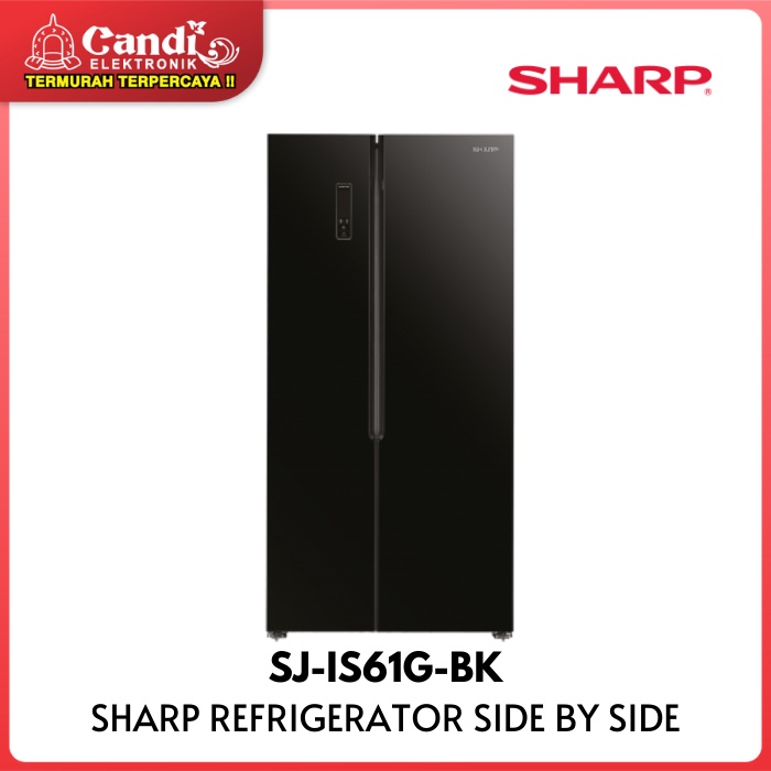 Jual SHARP Kulkas Side By Side 563 Liter SJ-IS61G-BK Inverter TOUCH ...
