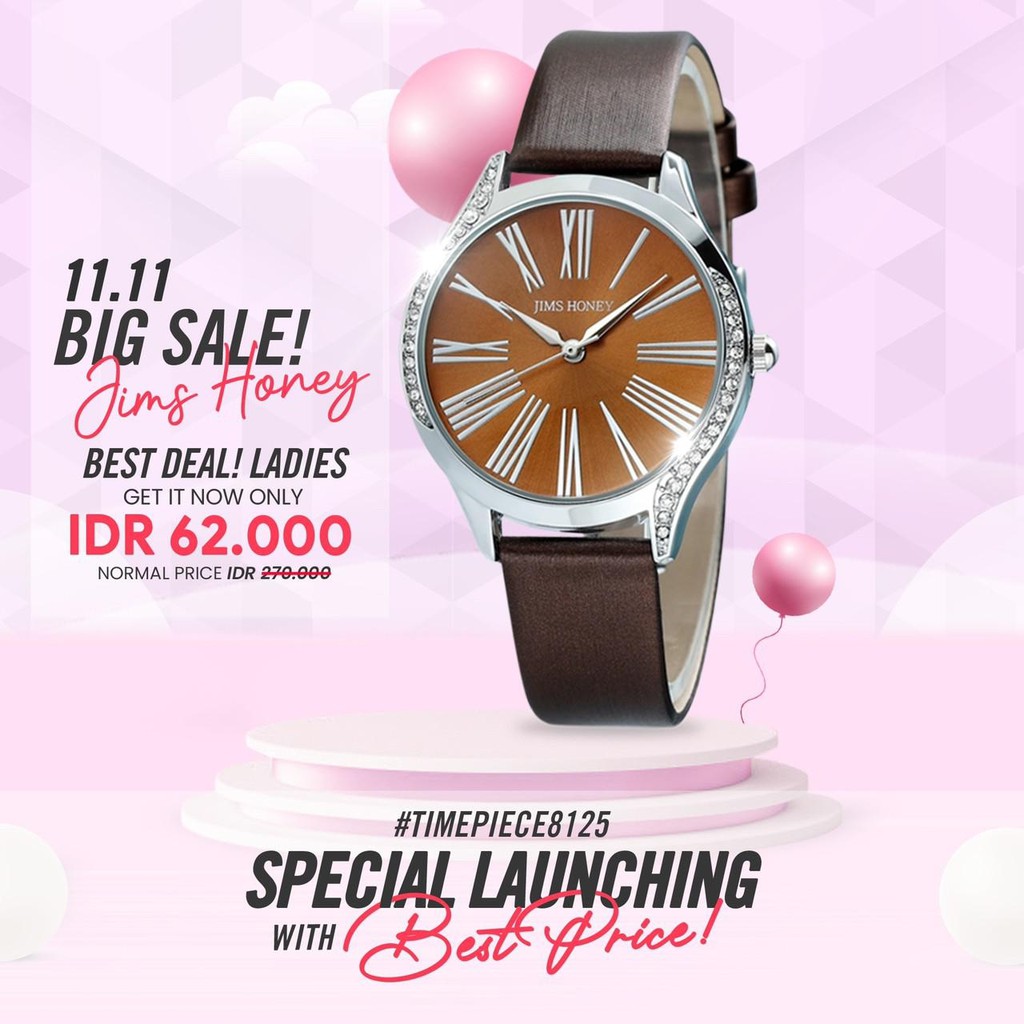 Jual Jam Tangan Wanita JH 8125 Cewe Cewek Murah Fashion Jims Honey ...