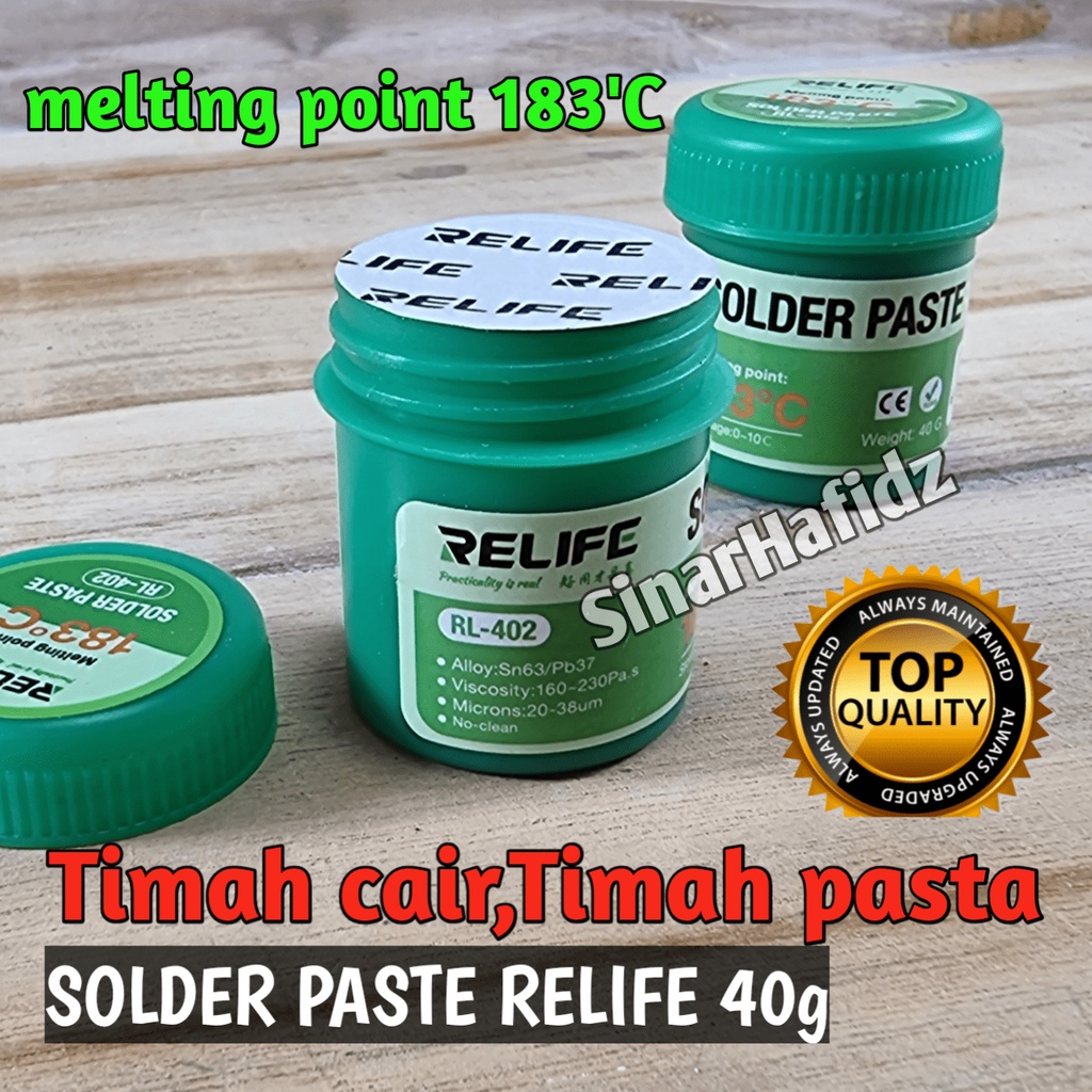 Jual TIMAH CAIR TIMAH SOLDER TIMAH PASTA PASTA TIMAH RELIFE 40gram ...