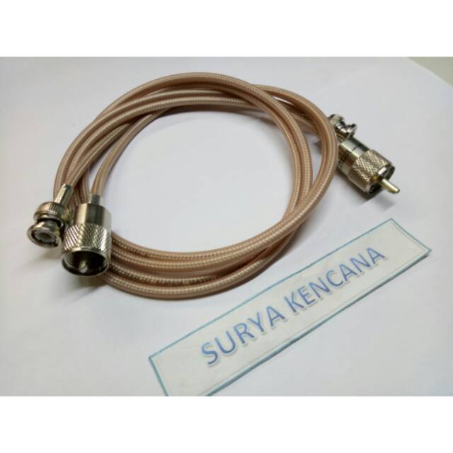 Jual KABEL JUMPER PL MALE TO BNC MALE RG58 D ANTENNA 1M UNTUK RIG HT SWR RPU DUPLEXER REPEATER ...