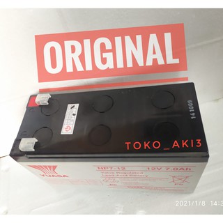 Jual Aki kering Yuasa 12v 12volt 7Ah 7 Ampere baterai UPS aki mobil mainan motor mainan sprayer ...