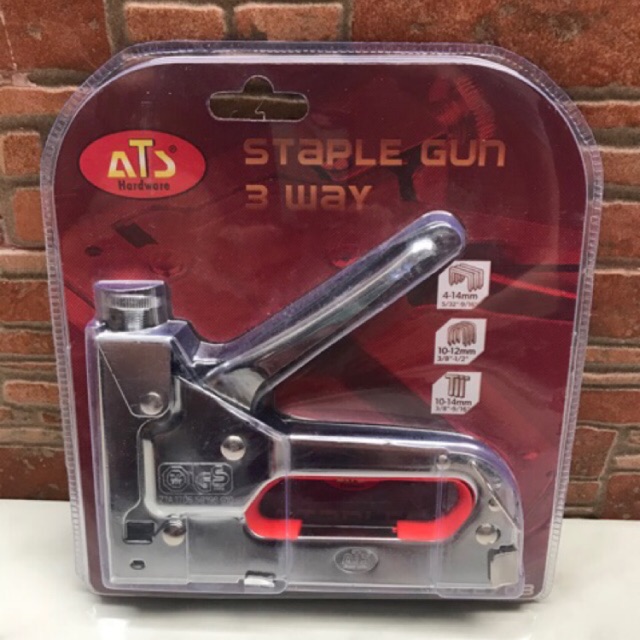 Staple Gun Tacker ATS 3way 4-14mm / Tembakan Staples bisa u 3 macam isi ...