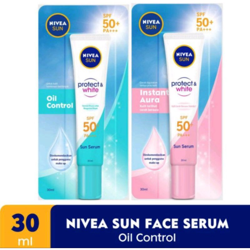 Jual Nivea Sun Protect White Oil Control / Instant Aura Spf 50 [30mL ...