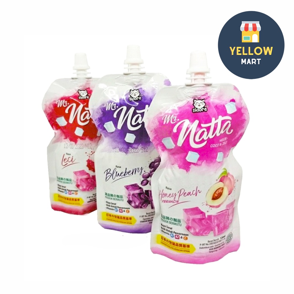Jual Sidore Mr. Natta Nata de Coco Jelly Drink Variasi Rasa Honey Peach ...