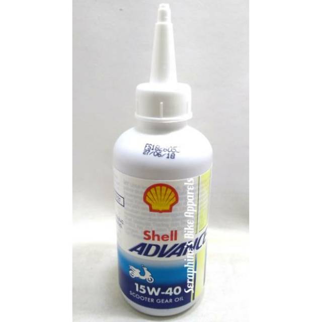 Jual OLI GEAR GARDAN CVT SHELL ADVANCE SCOOTER GEAR OIL 15W40 120ML ...