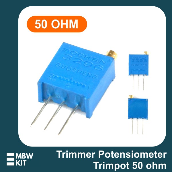 Jual Trimmer Potensiometer Trimpot 50 ohm 50ohm tipe 3296W | Shopee ...