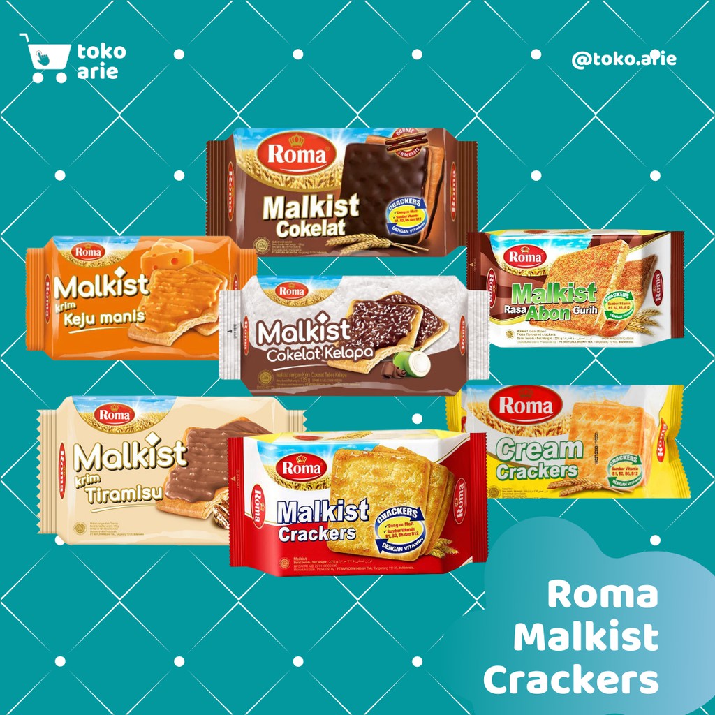 Jual ROMA MALKIST TERSEDIA BERBAGAI VARIAN RASA 135 gram | Shopee Indonesia
