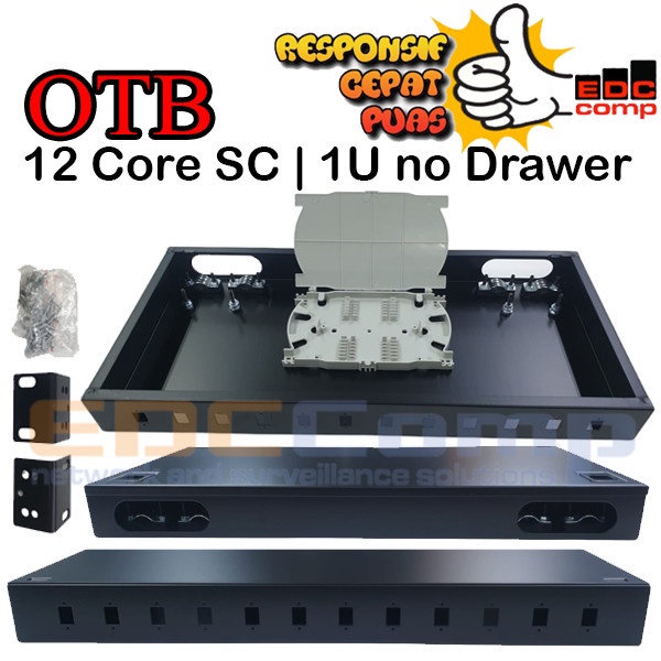Jual Fiber Optic OTB 12 Core SC | 1U no Drawer ODF OTB 12 Core Kosong ...