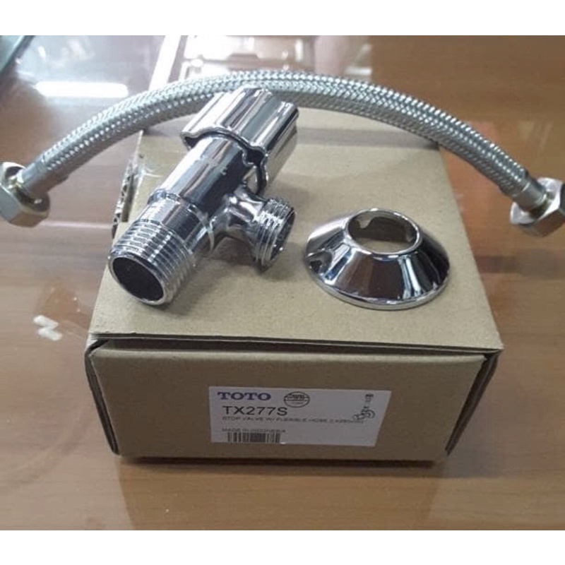 Jual Toto TX277S Stop Kran dengan Selang Toto Stop Valve with Heavy ...
