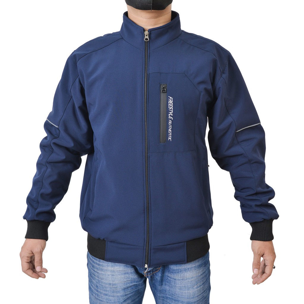Jual Freestyle Jaket Motor Pria Waterproof Bahan Bonding Micro Anti ...
