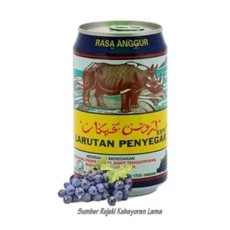 Jual Minuman Penyegar Larutan Cap Badak Kaleng Rasa Anggur / 1 Karton ...