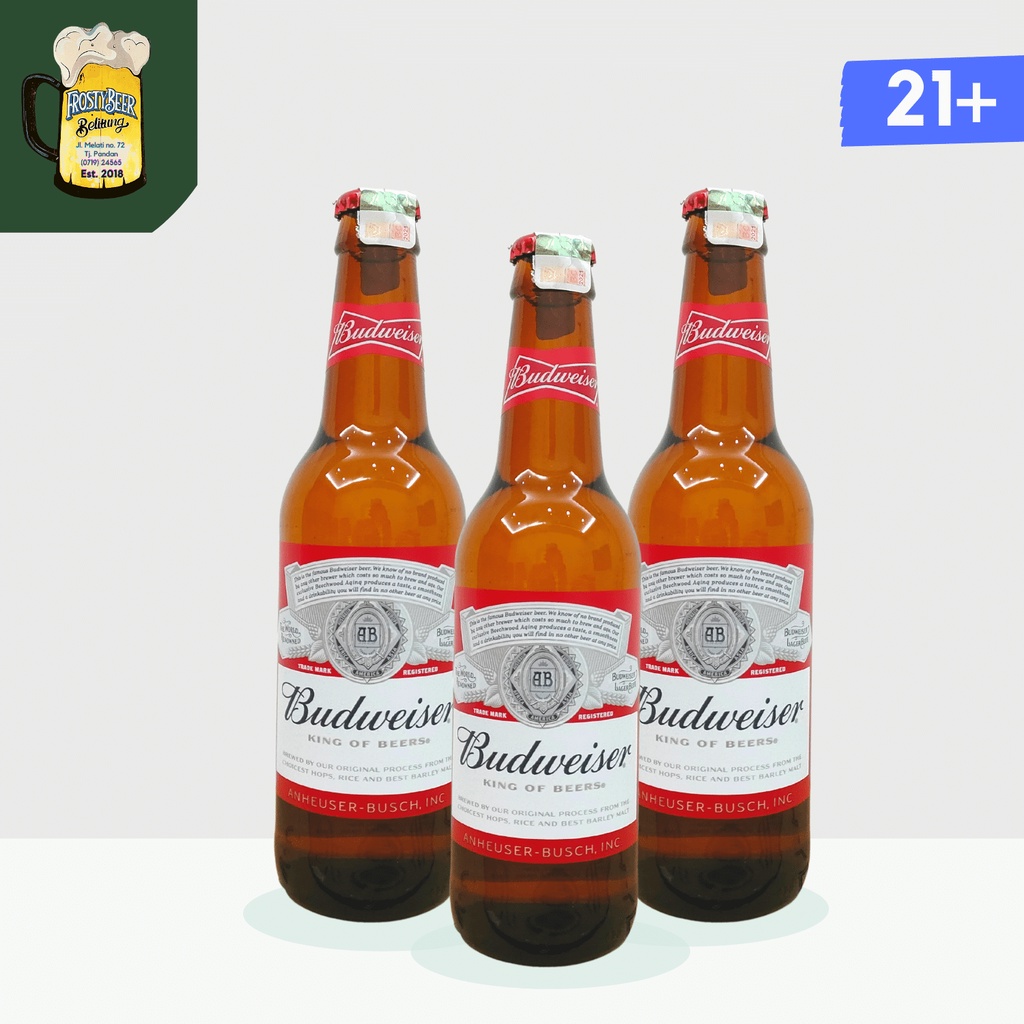 Jual Budweiser Beer Bottle 5% 330 ml - American Style Lager Indonesia ...
