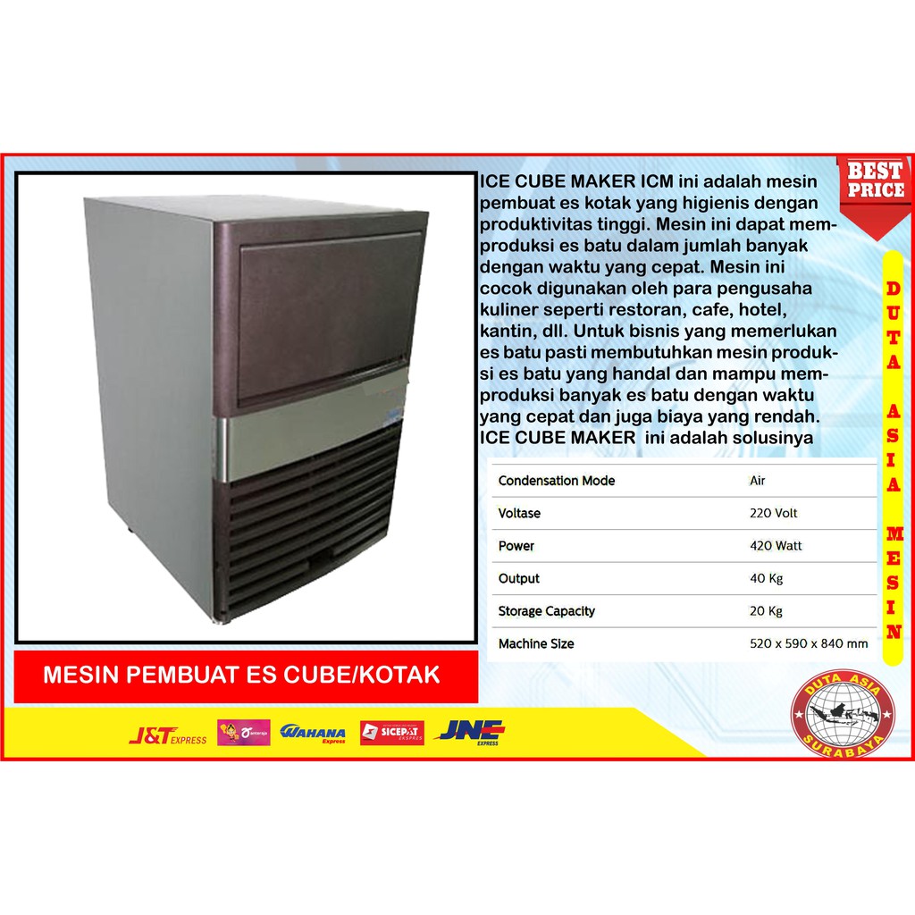 Jual MESIN PEMBUAT ES CUBE / ES BALOK | Shopee Indonesia