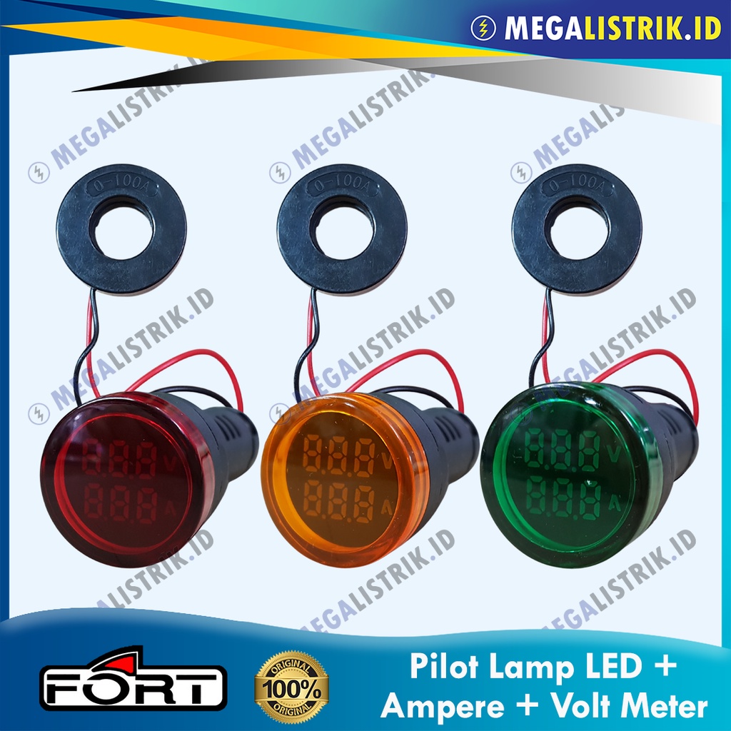 Jual FORT PILOT LAMP + VOLT + AMPERE METER / LAMPU KONTROL PANEL LED ... Jual FORT PILOT LAMP + VOLT + AMPERE METER / LAMPU KONTROL PANEL LED ...