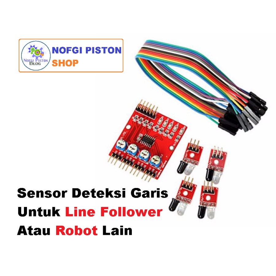 Jual Sensor Robot Line Follower Isi 4 Infrared Pendeteksi Garis ...