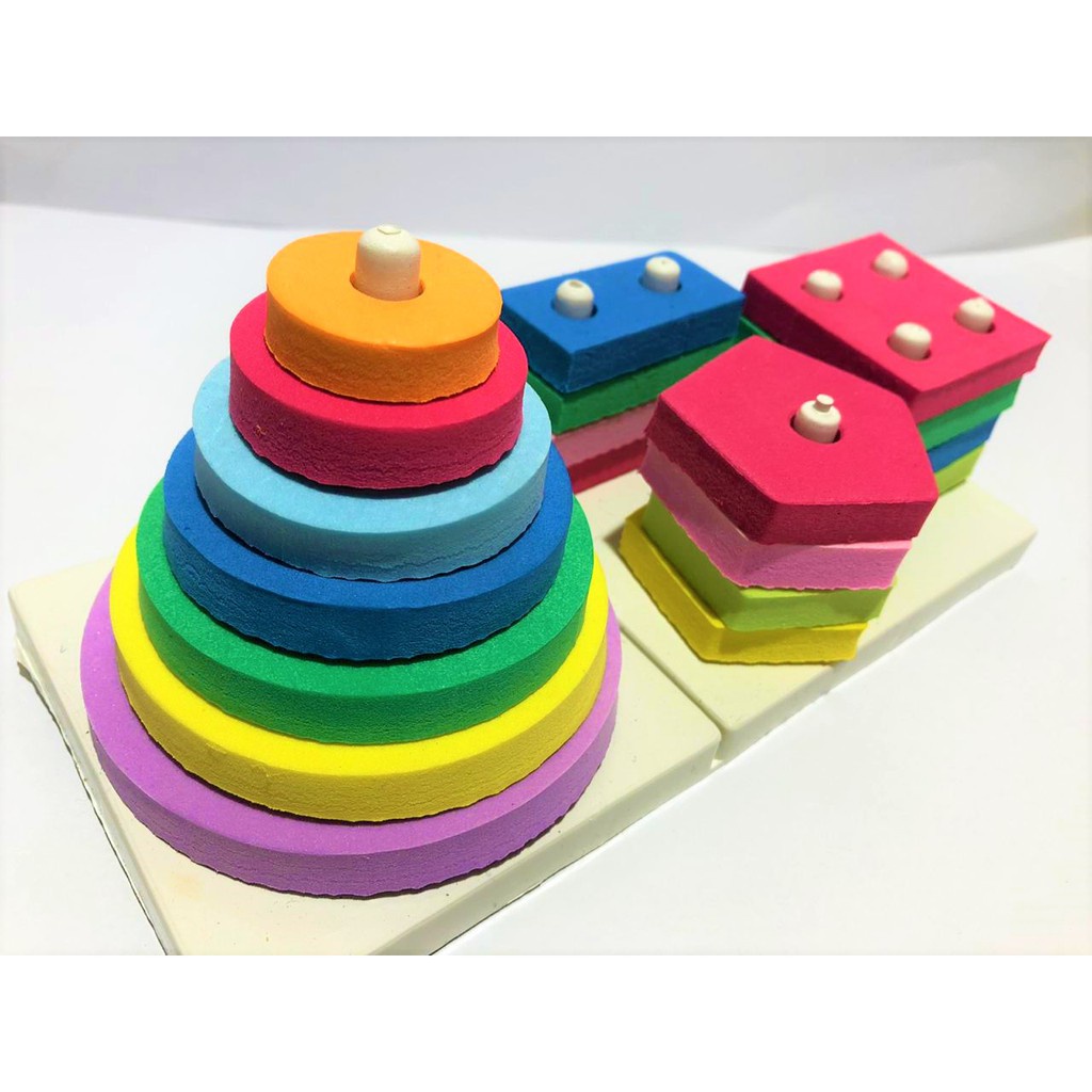 Jual Mainan edukasi Montessori Puzzle bentuk balok murah | mainan ...