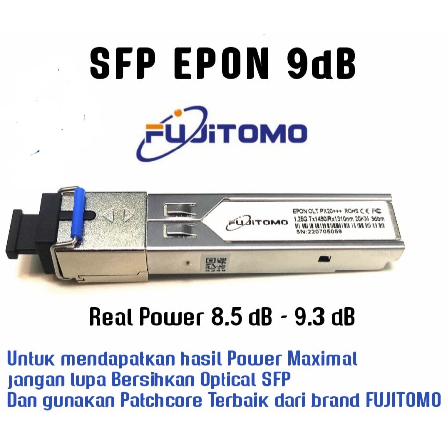 Jual SFP EPON 9dB PX20+++ FUJITOMO | Shopee Indonesia