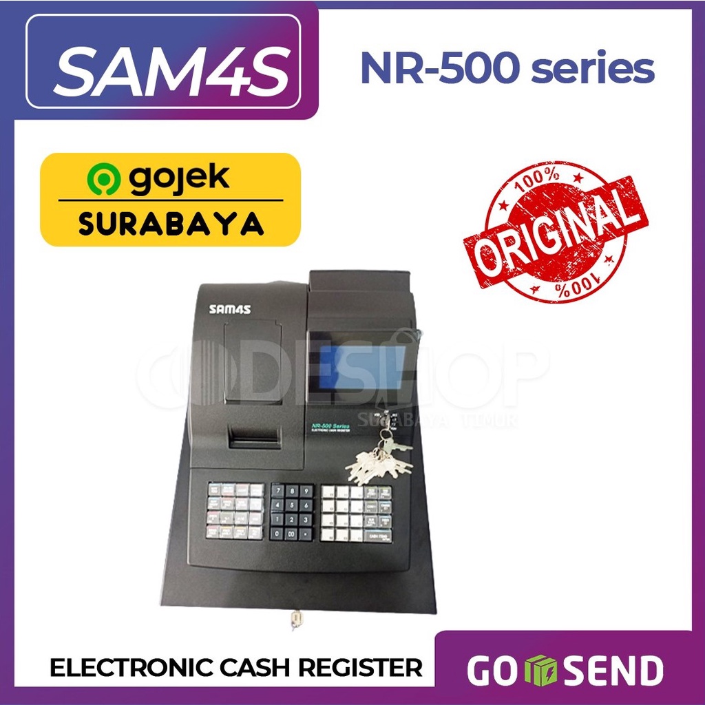 Jual CASHREGISTER SAM4S NR-500 NR500 NR 500 MESIN KASIR GRATIS KERTAS ...