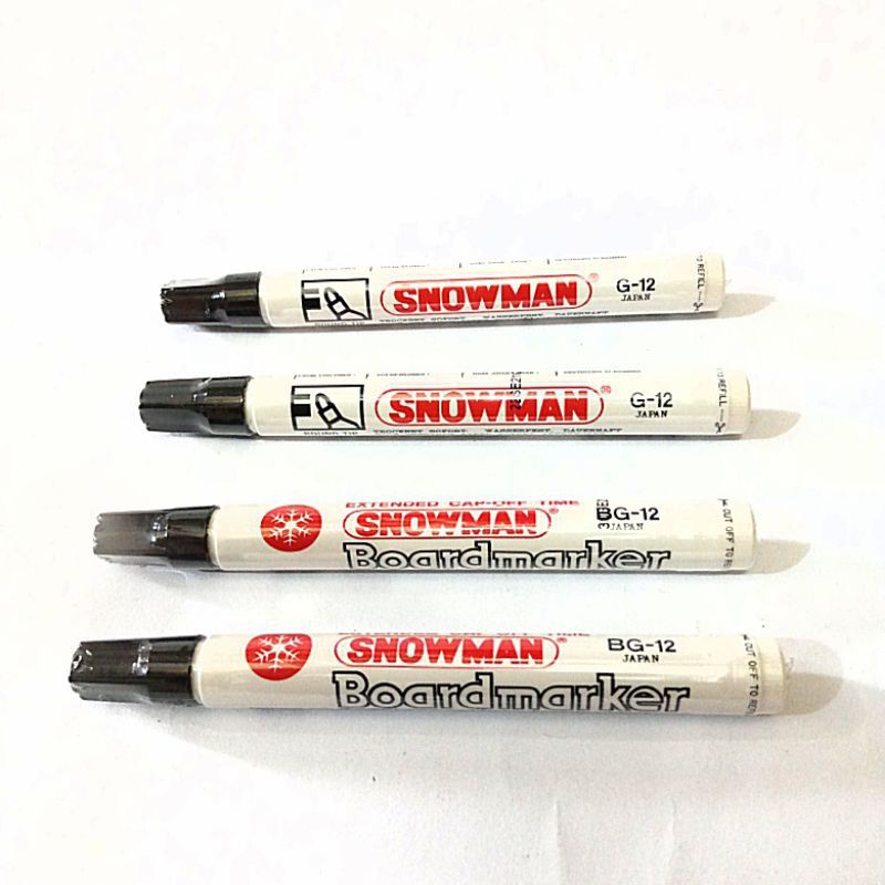 Jual SPIDOL SNOWMAN PERMANENT G-12 & NON PERMANENT BOARDMARKER G-12T ...