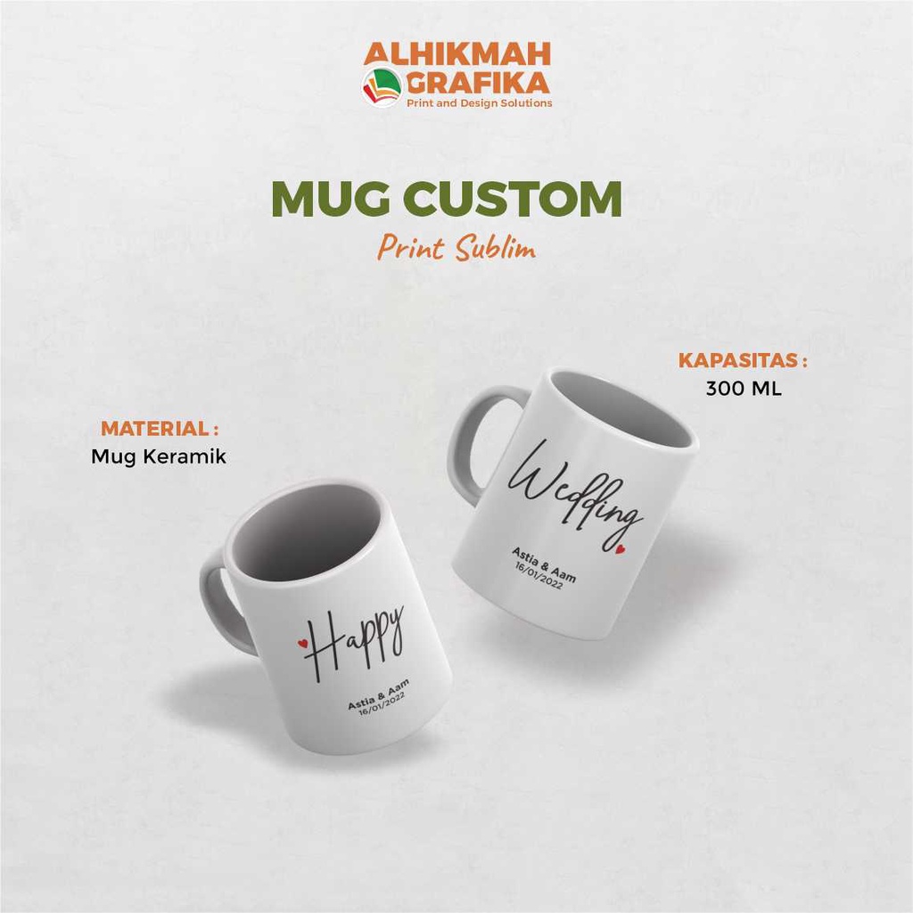 Jual Mug Gelas Keramik Putih Custom Foto/Gambar/Nama Souvenir dan ...